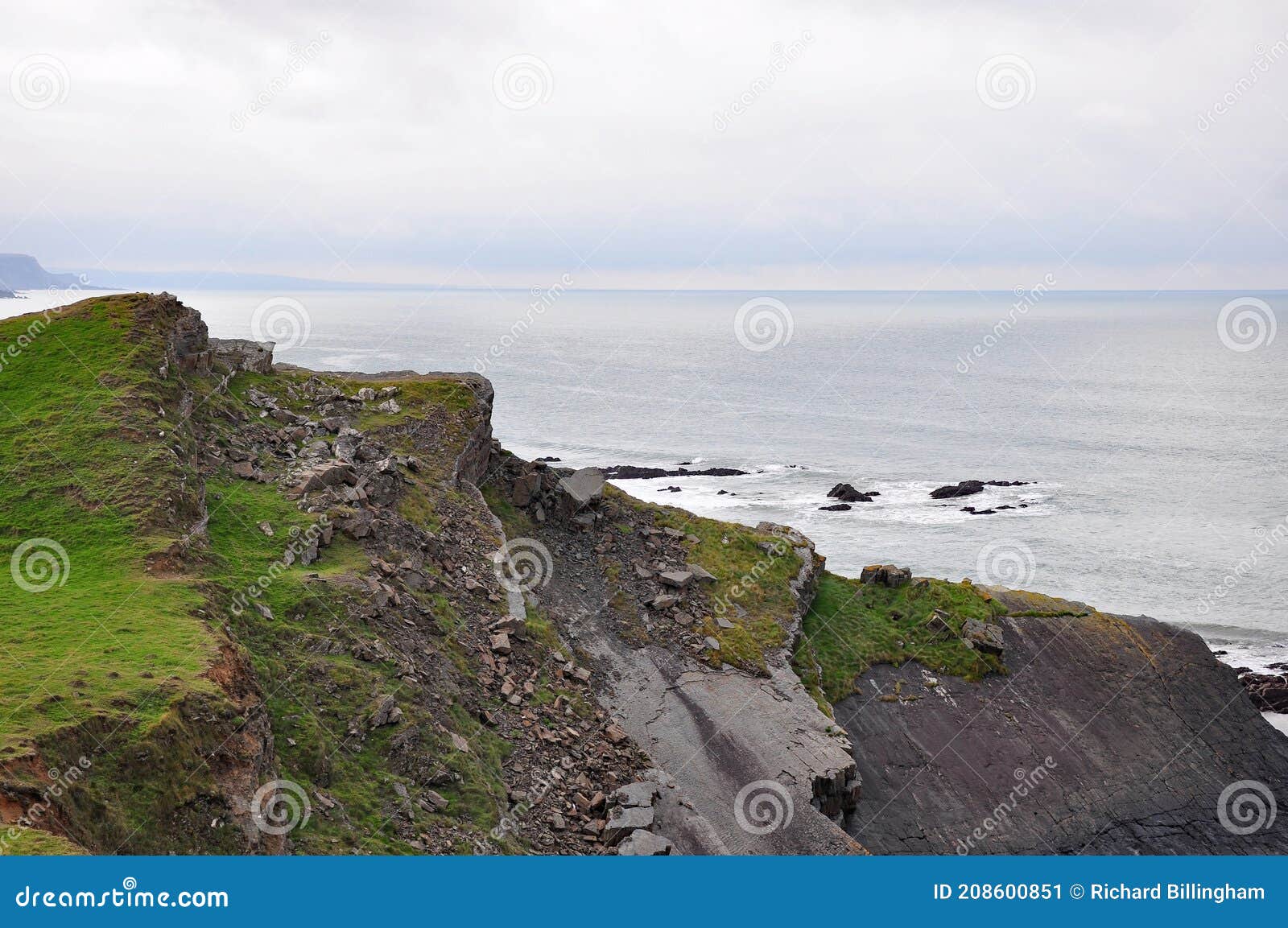 Cliffs and Shale Rock Layers on North Devon Coast Near Hartland Quay ...