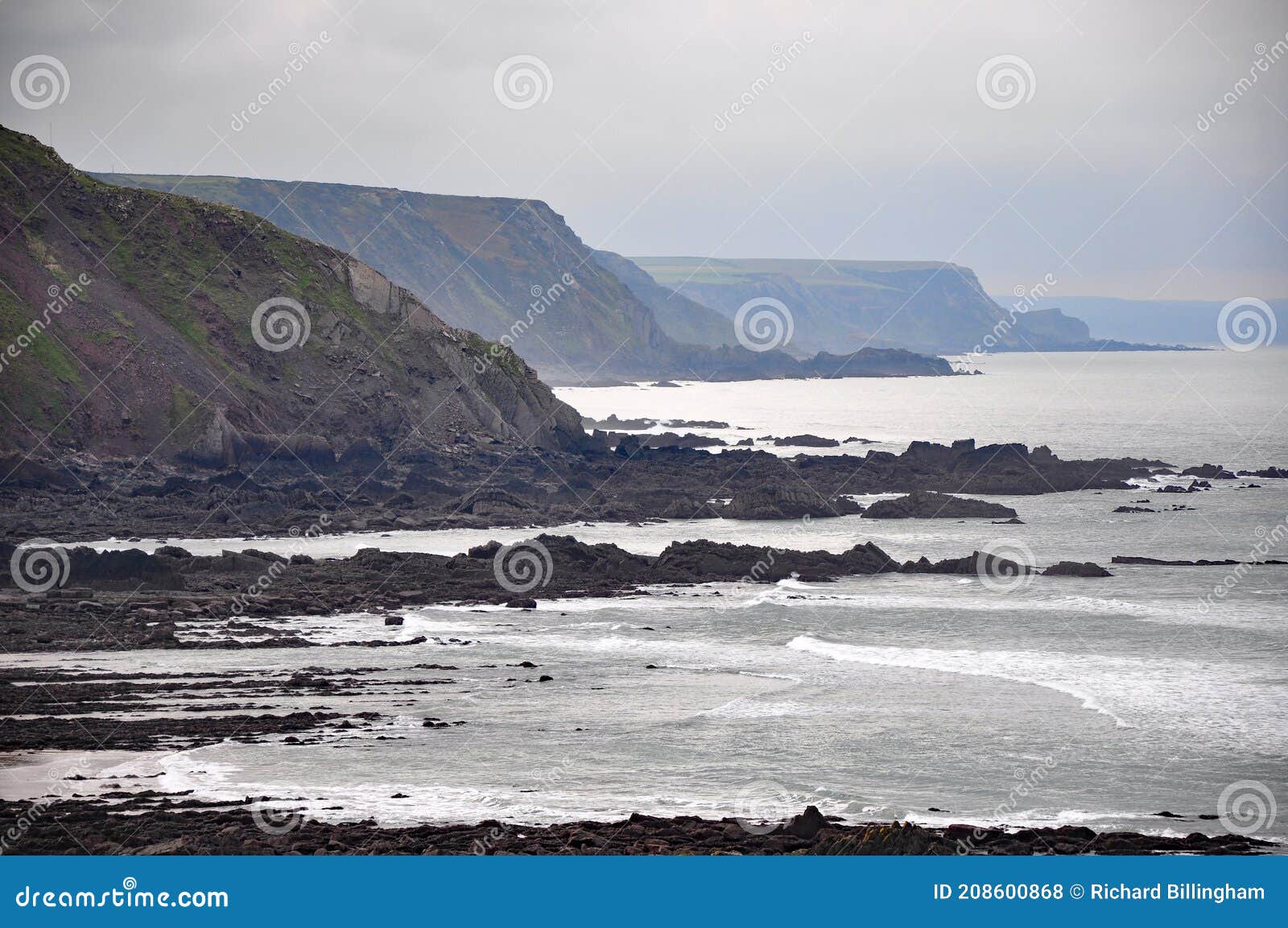 Cliffs and Shale Rock Layers on North Devon Coast Near Hartland Quay ...