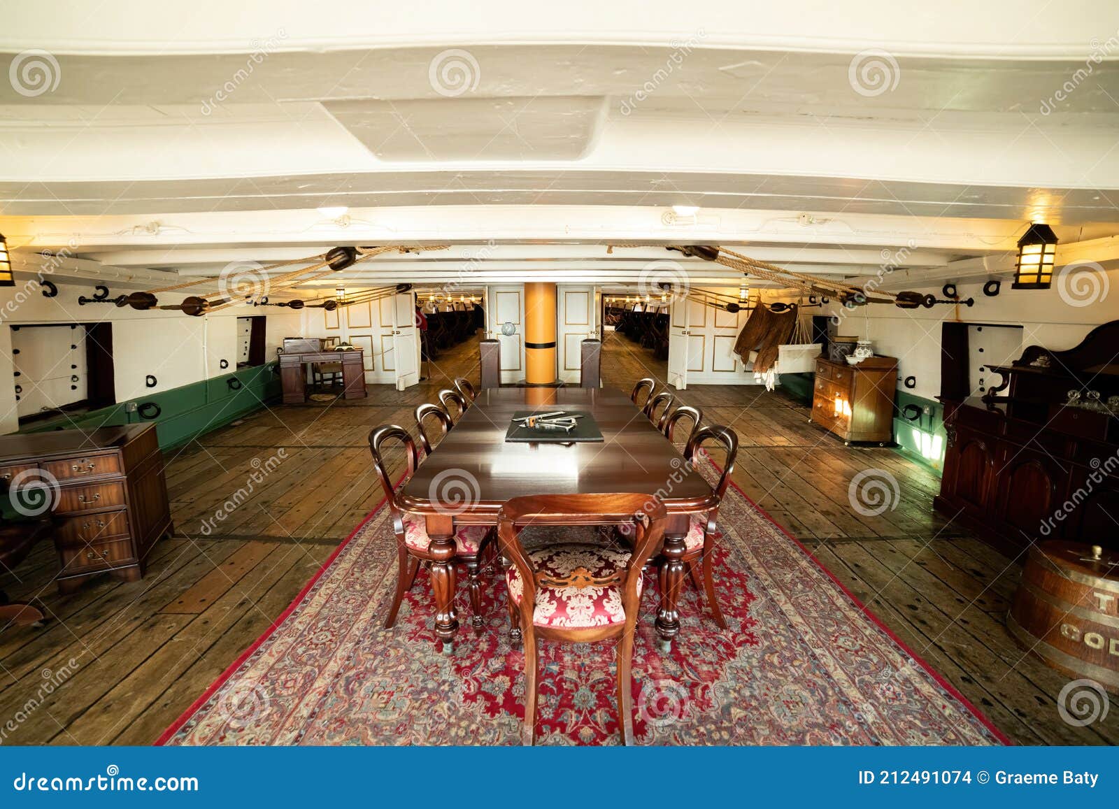 HMS Trincomalee Interior Captains Quarters Editorial Stock Image ...
