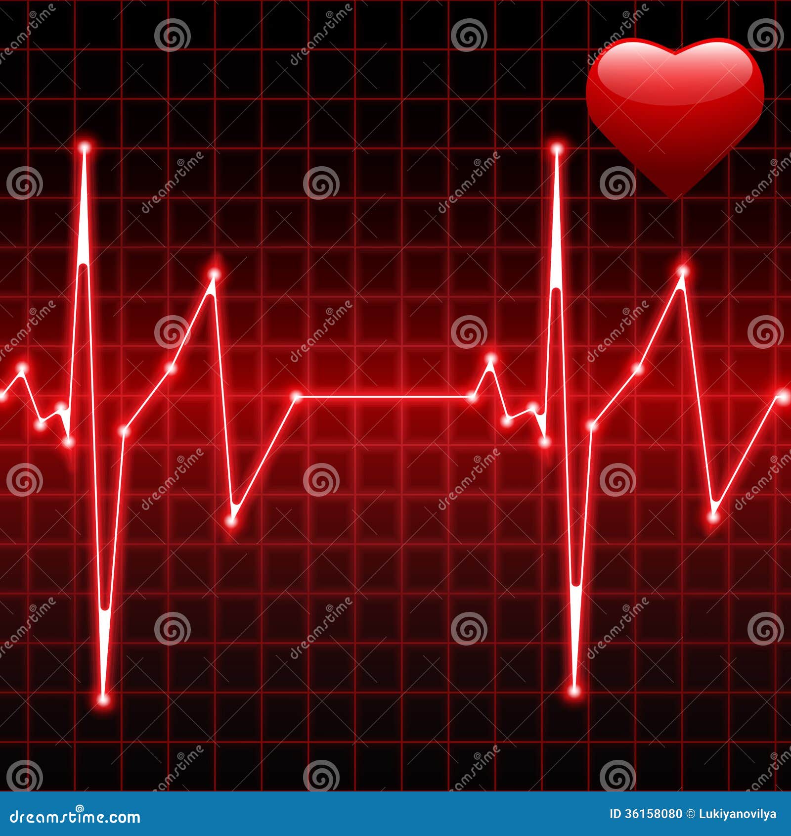 Hartslag met hart vector illustratie. Illustration of geproduceerd ...