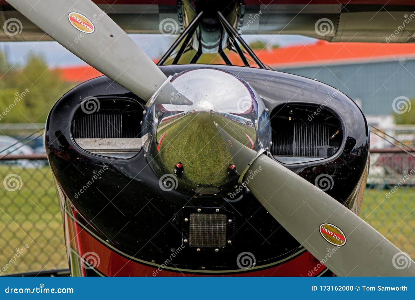 Front And Propeller Of Vintage Pilatus PC-6A Airplane Displayed At The ...