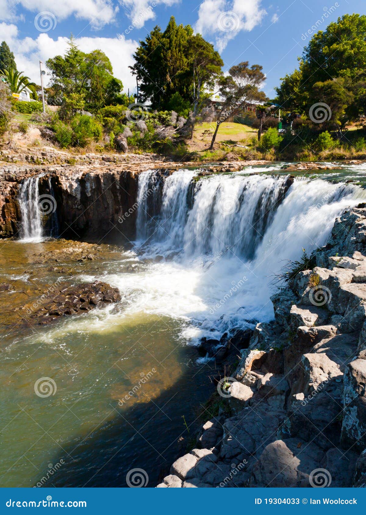 Haruru Falls stock image. Image of calendar, scenic, falls - 19304033