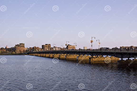 Harvard bridge stock photo. Image of warm, sunset, spring - 14034078