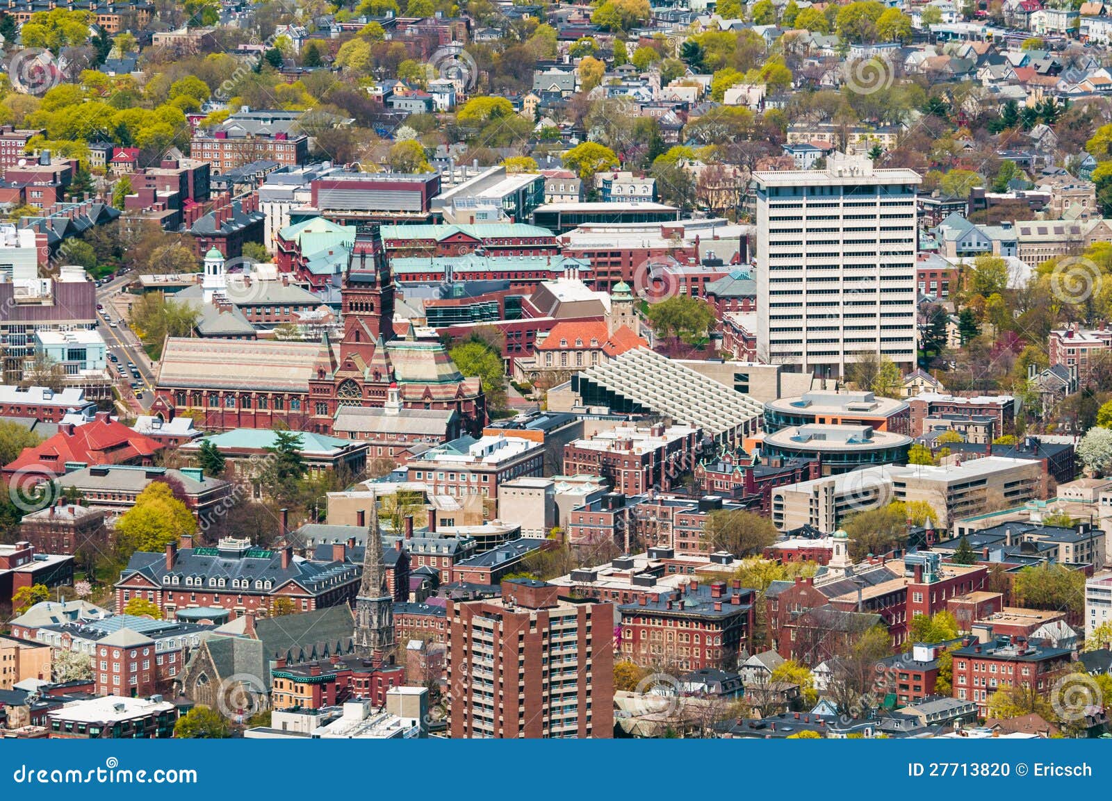 Harvard Campus Aerial stock photo. Image of school, hall - 27713820