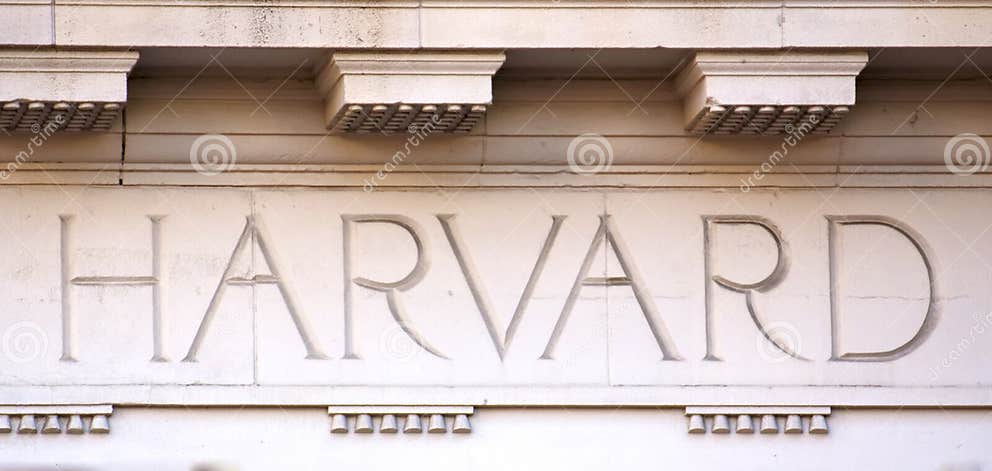 Harvard Letters on a University Building Editorial Image - Image of ...