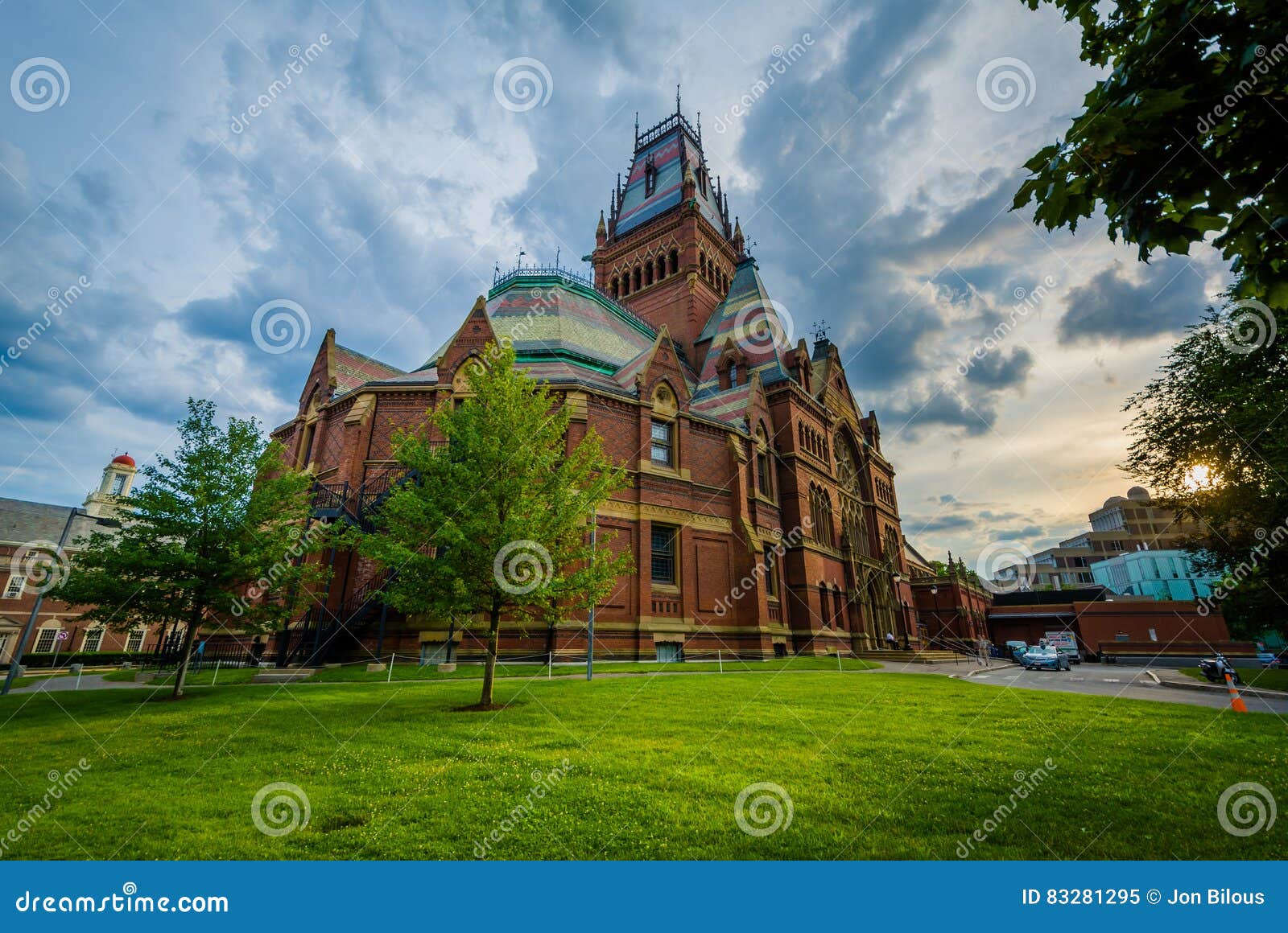 The Harvard Memorial Hall, at Harvard University, in Cambridge ...