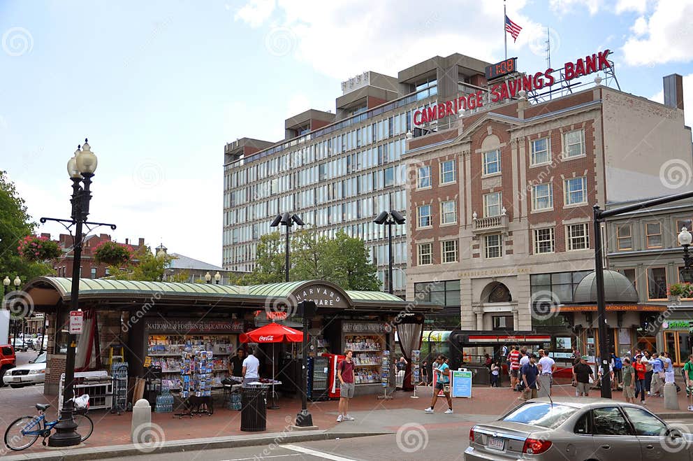 Harvard Square in Harvard University, Boston Editorial Photo - Image of ...