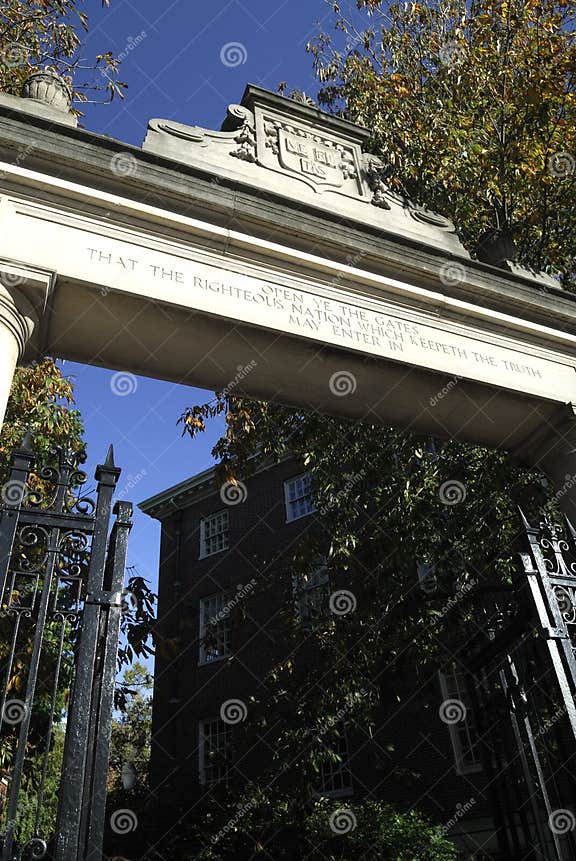 Harvard University Gate stock photo. Image of landmark - 12572732