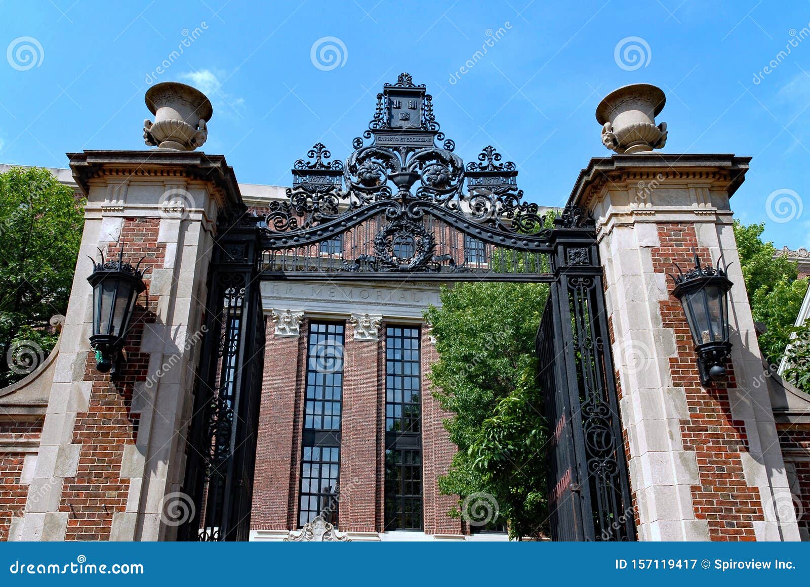 Harvard University Gate editorial photography. Image of front - 157119417