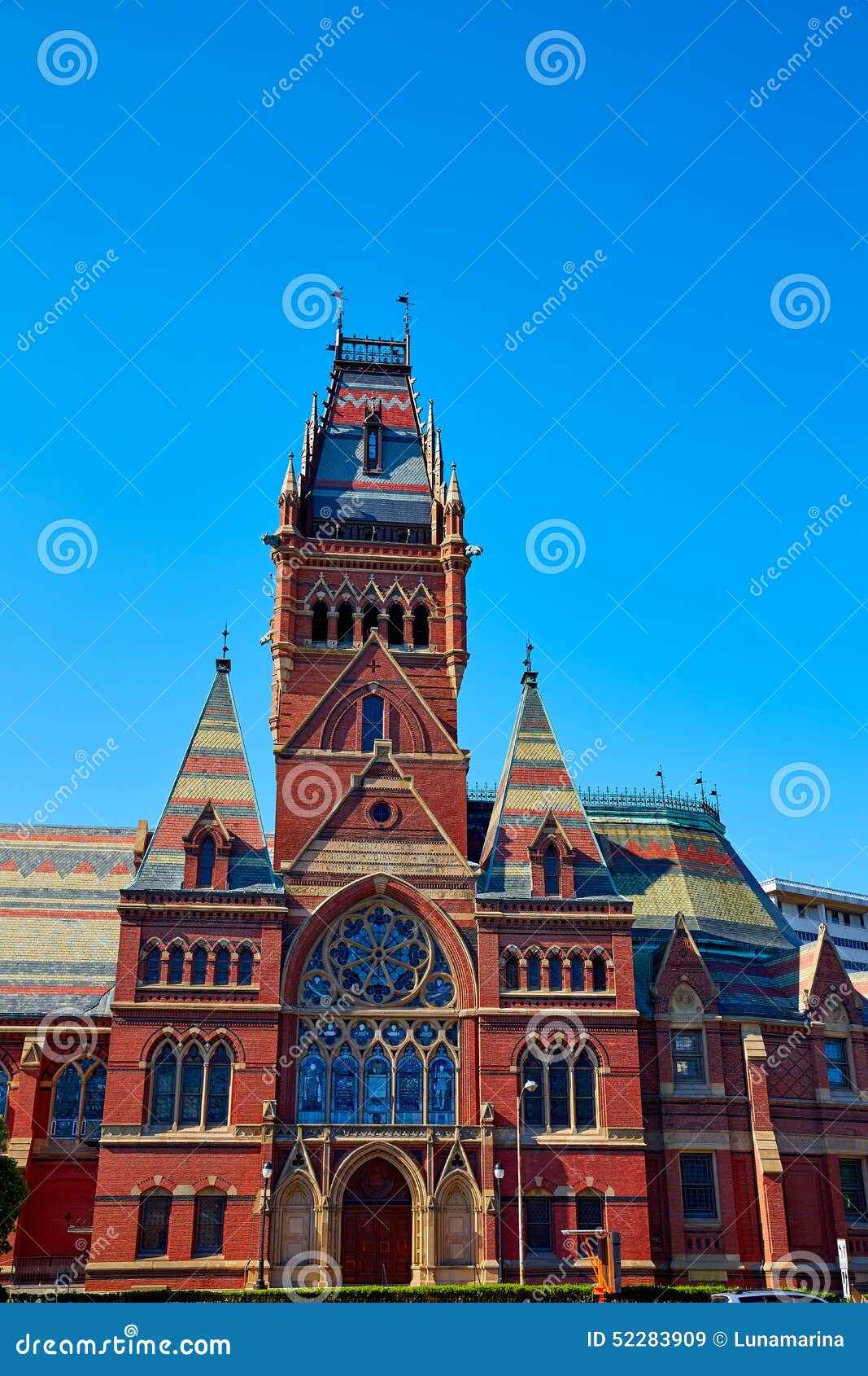Harvard University Historic Building in Cambridge Stock Image - Image ...
