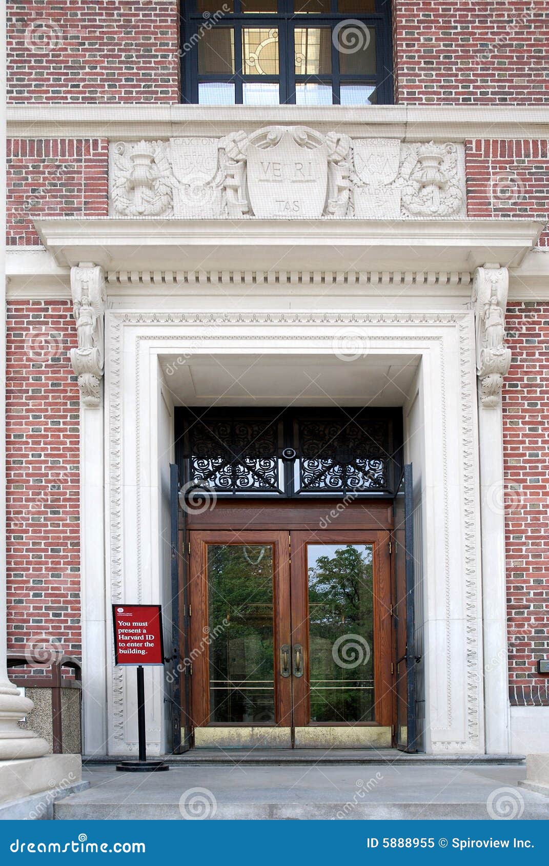 Harvard University Library Entrance Stock Image - Image of door ...