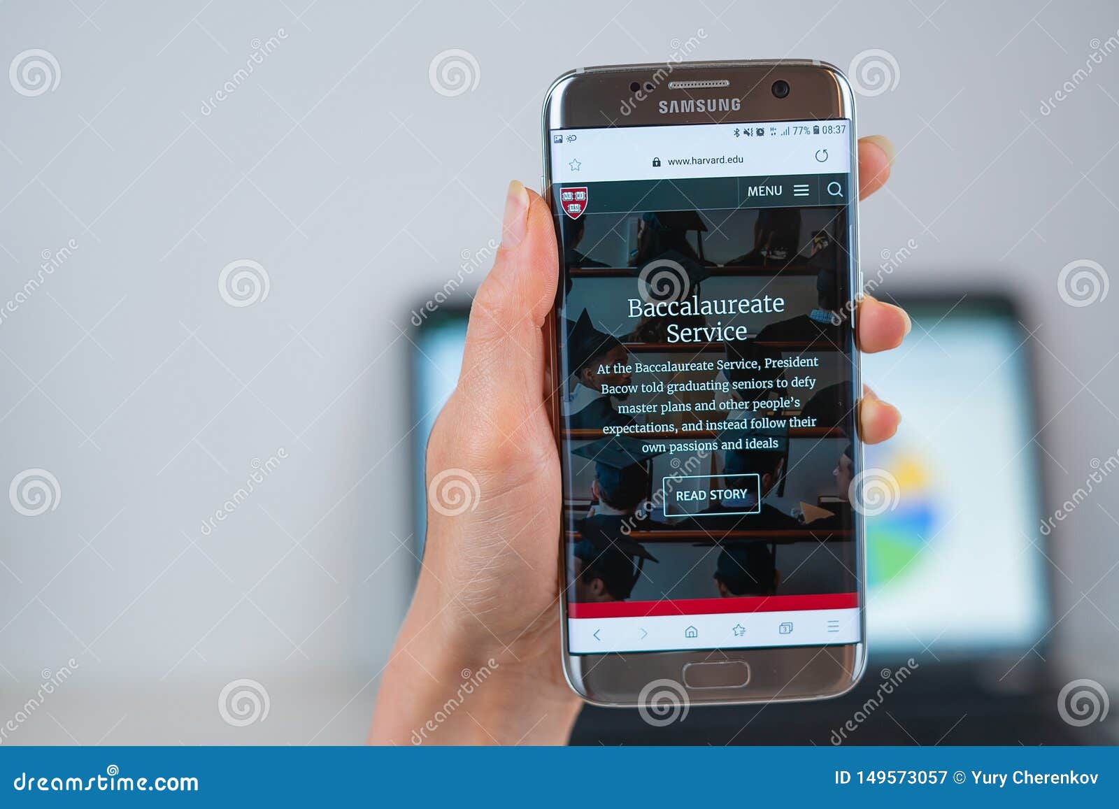 Harvard University Web Site Opened on the Mobile Editorial Photography ...