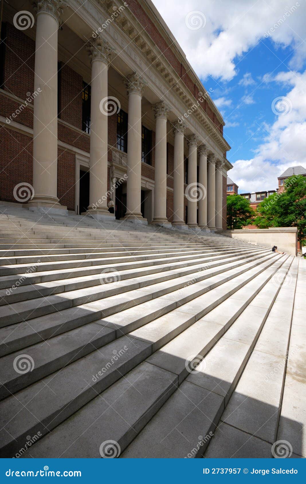 Harvard University - Widener L Stock Image - Image of columns, widener ...