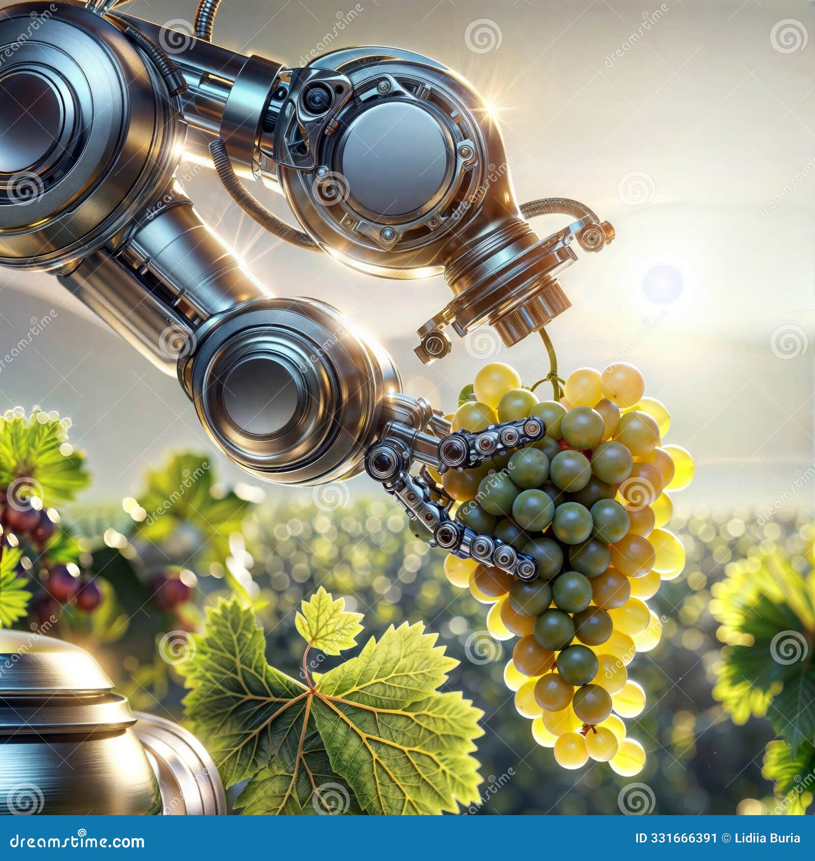 Robotic Harvest Automation, Generative Ai Stock Illustration ...
