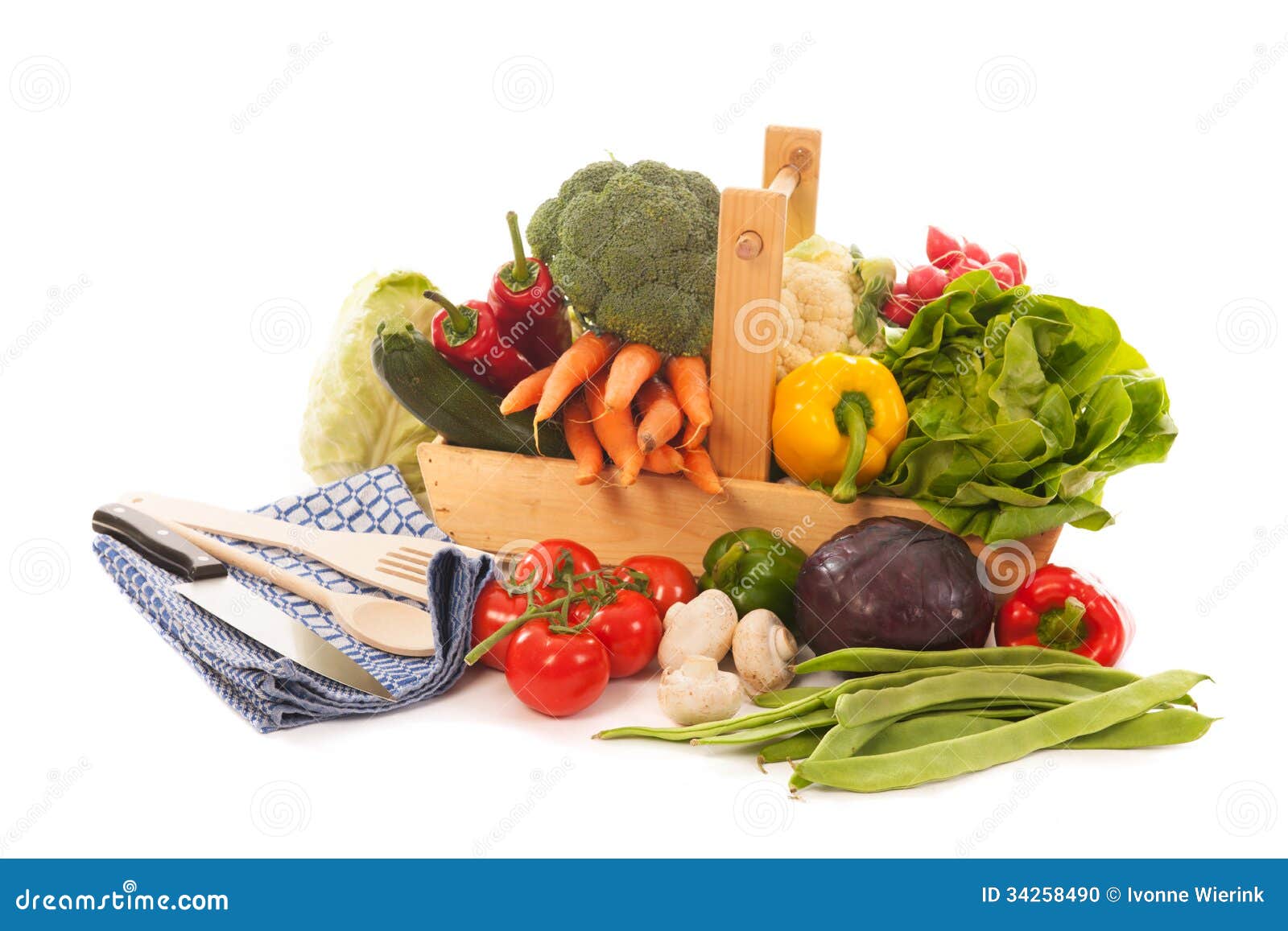 Harvest Basket Fresh Vegetables Stock Photo - Image of paprikas ...