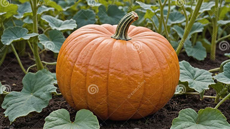 Harvest Bounty Vibrant Pumpkin Patch Overlooking the Earth Stock ...