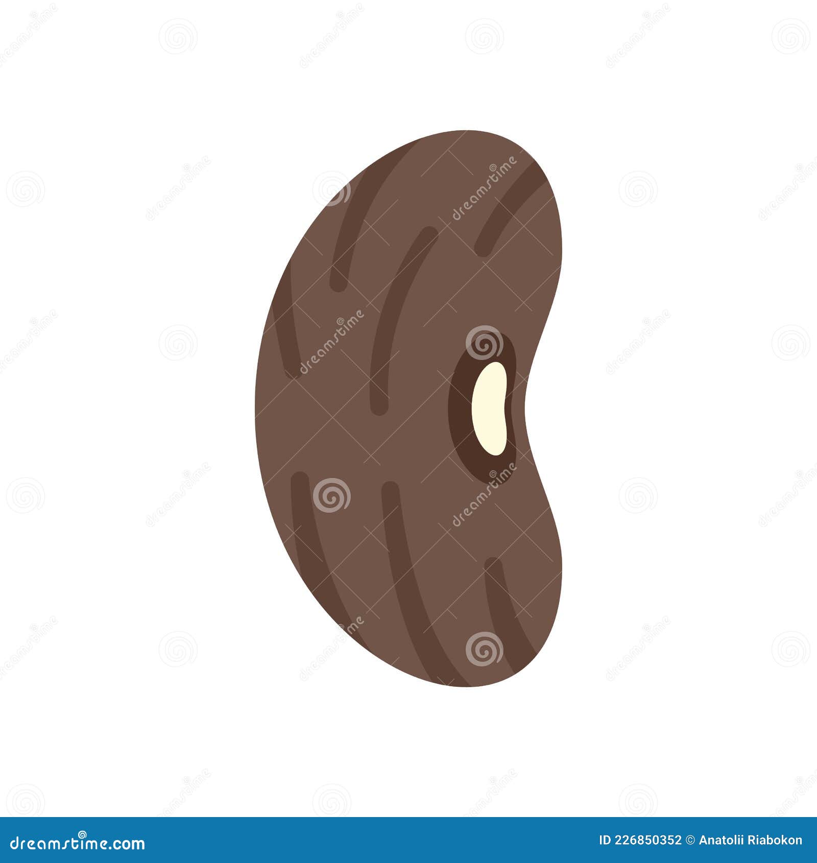 Harvest Kidney Bean Icon Flat Isolated Vector Stock Vector ...