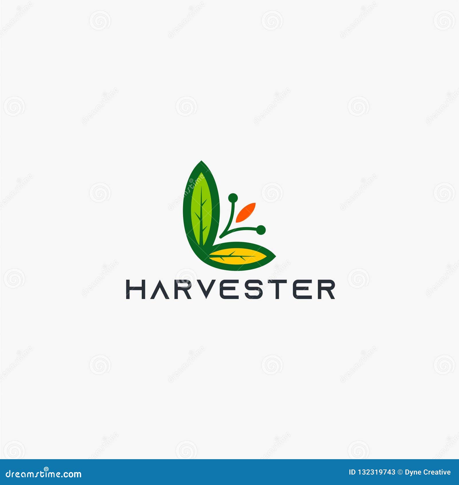 Harvest Leaf Logo Design Vector Stock Vector - Illustration of growth ...
