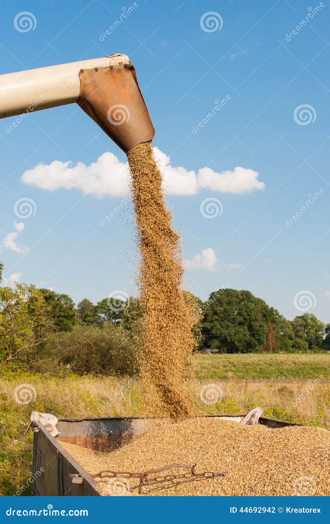 Harvest time stock photo. Image of combine, country, automation - 44692942