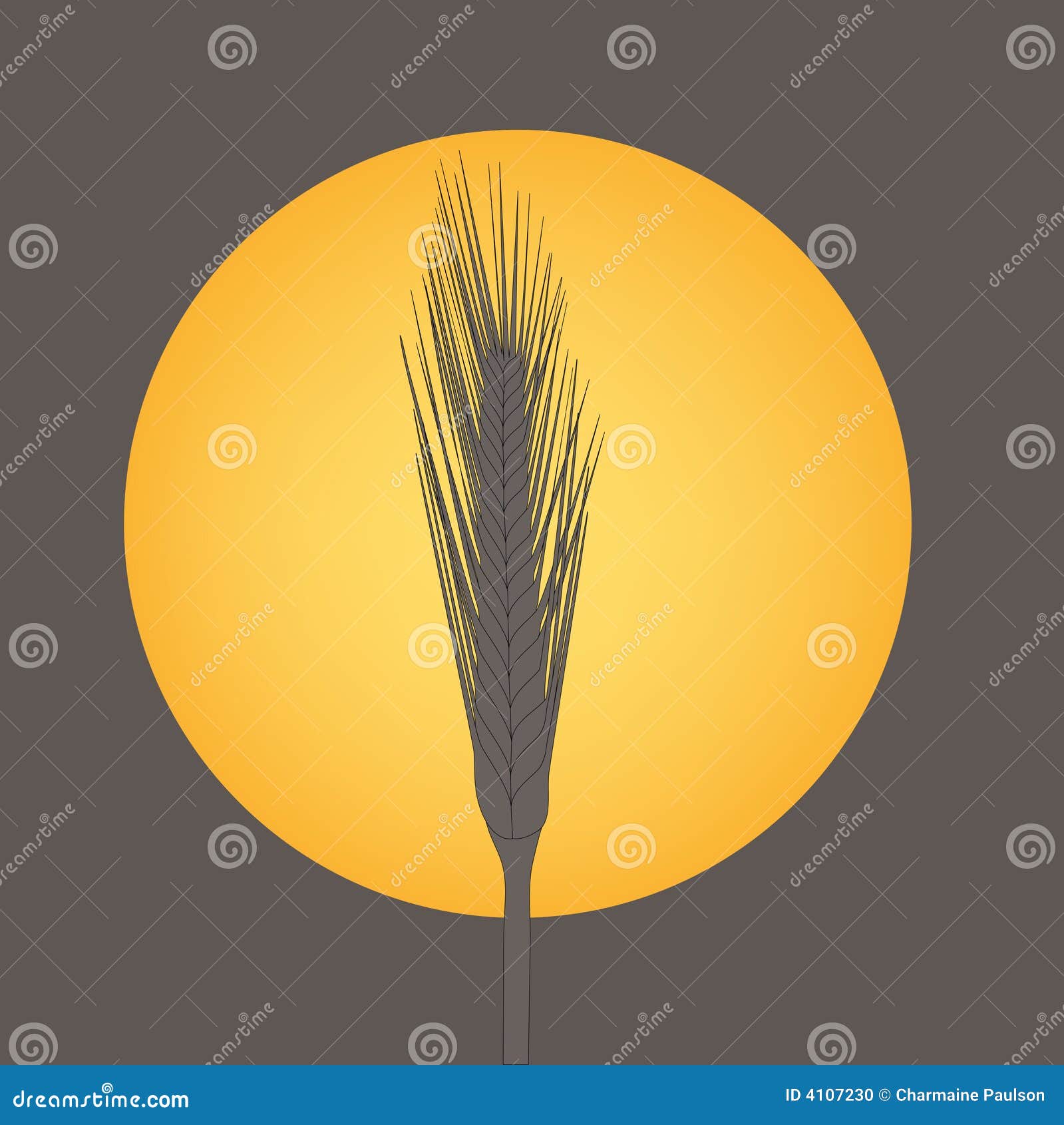 Harvest Time Symbol stock vector. Illustration of golden - 4107230