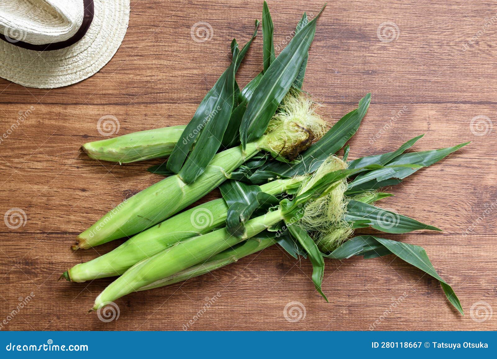 Harvested Baby Corns on a Wooden Table Stock Image - Image of baby ...