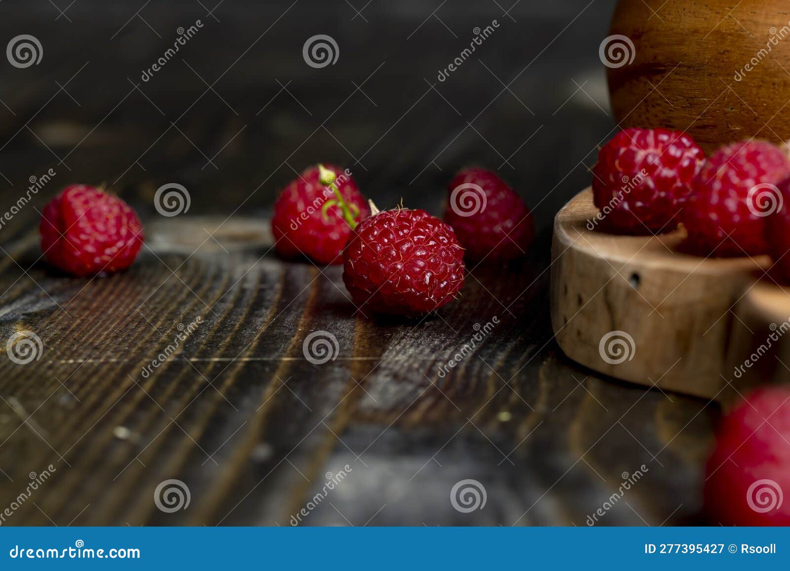 Harvested Red Ripe Raspberries in the Kitchen Stock Image - Image of ...
