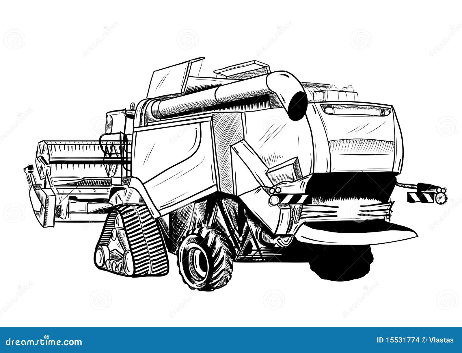 Harvester stock vector. Illustration of black, cartoon - 15531774