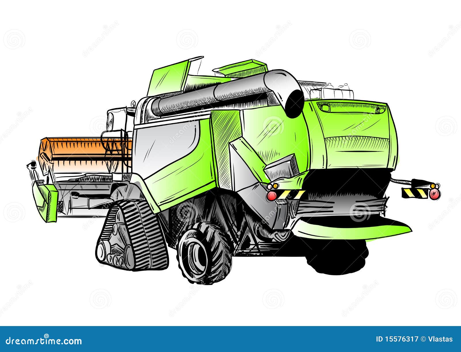 Harvester stock vector. Illustration of isolated, agriculture - 15576317