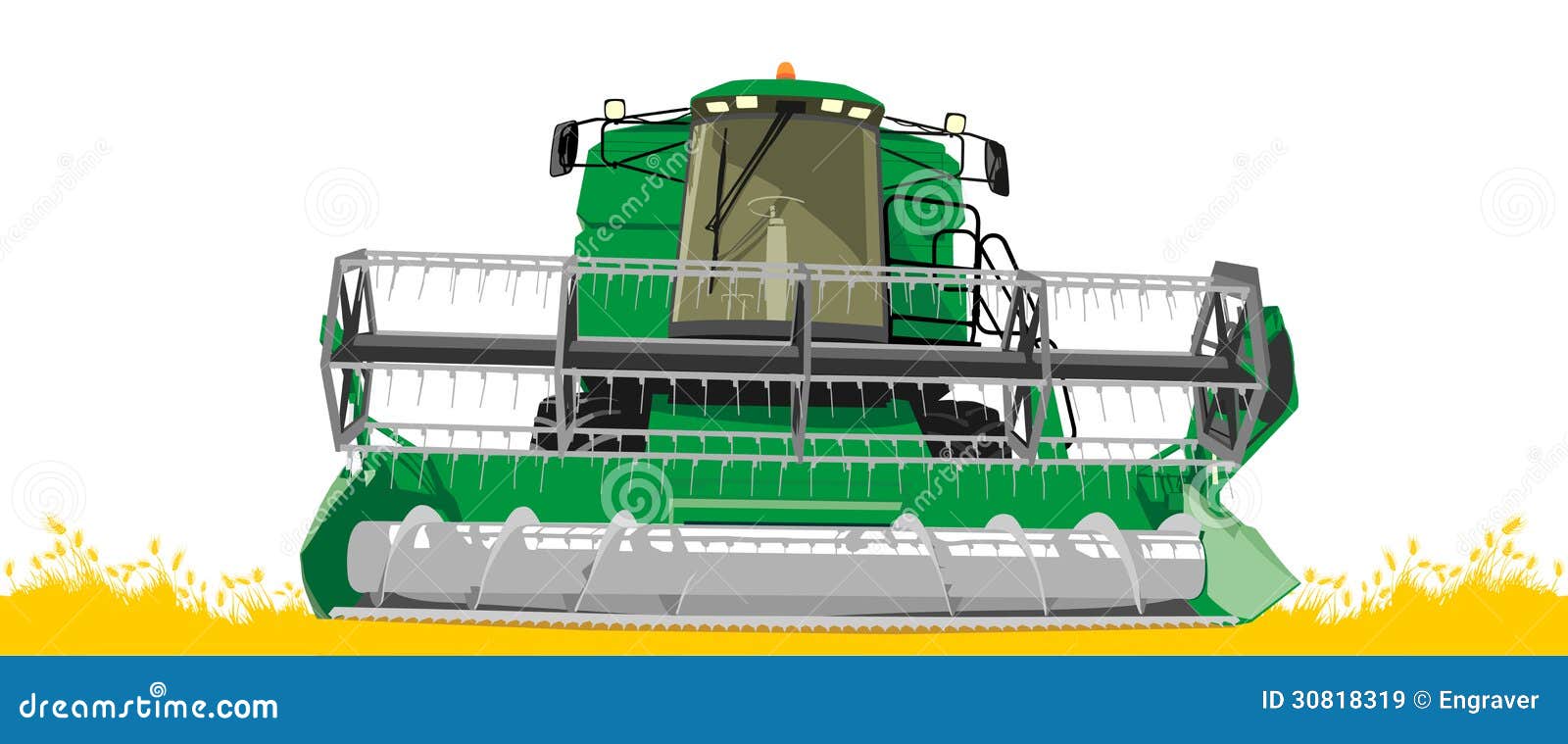 Harvester stock vector. Illustration of dust, grunge - 30818319