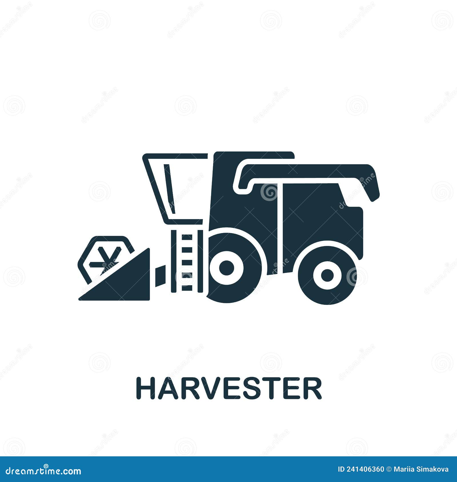 Harvester Icon. Monochrome Simple Harvester Icon for Templates, Web ...