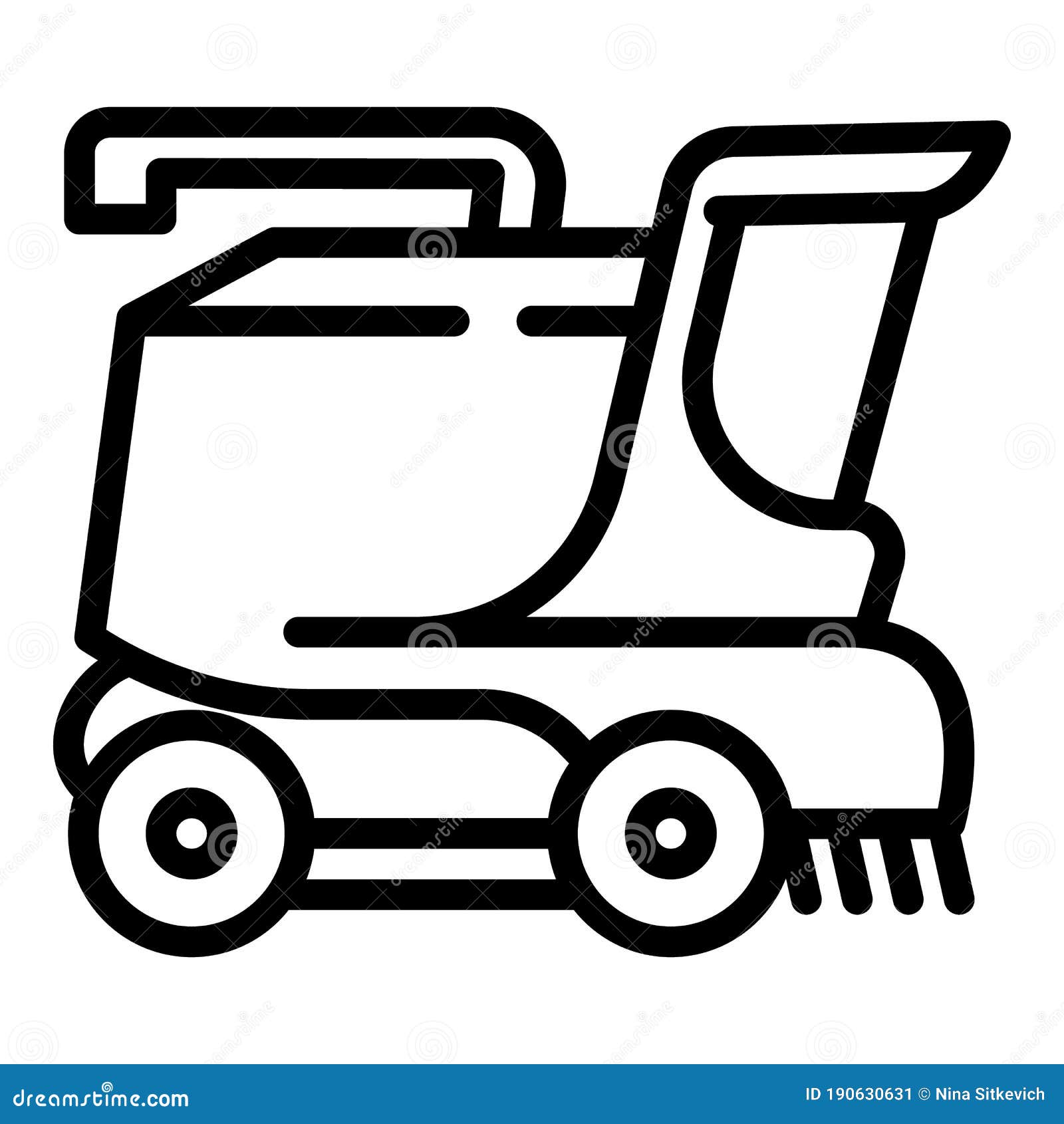 Harvester Machine Icon, Outline Style Stock Vector - Illustration of ...