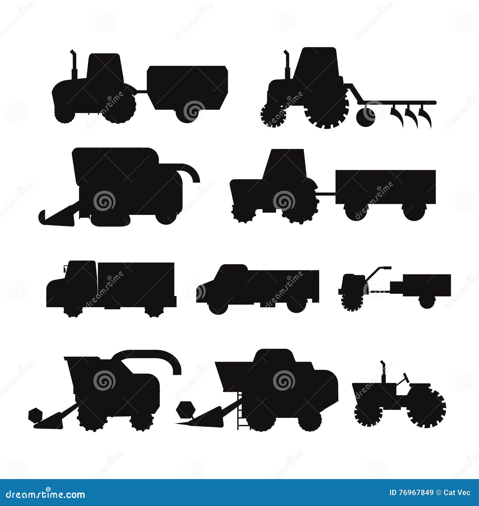 Harvester Machine Vector Technic Stock Vector - Illustration of combine ...
