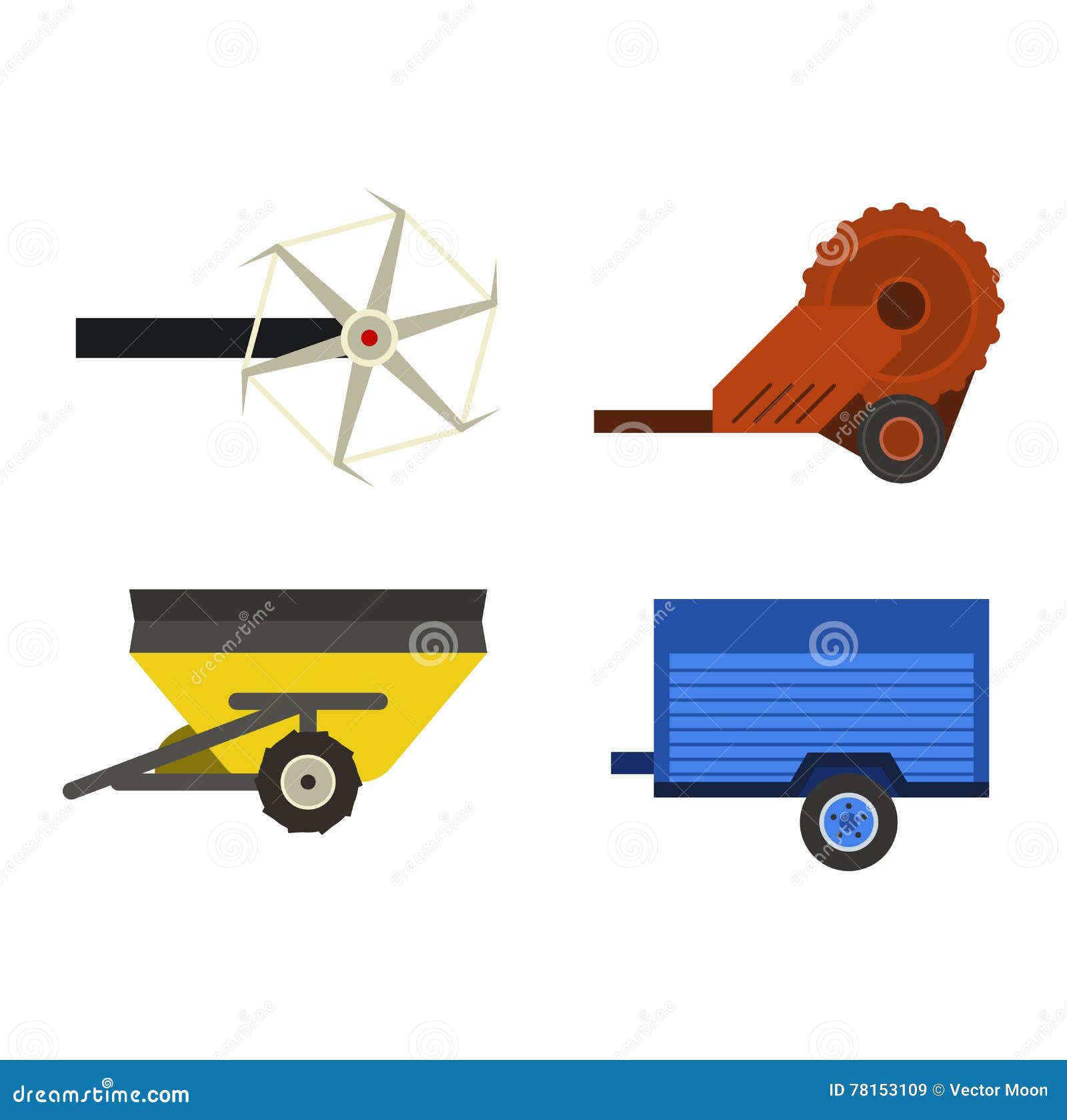 Harvester Machine Vector Technic Stock Vector - Illustration of farm ...