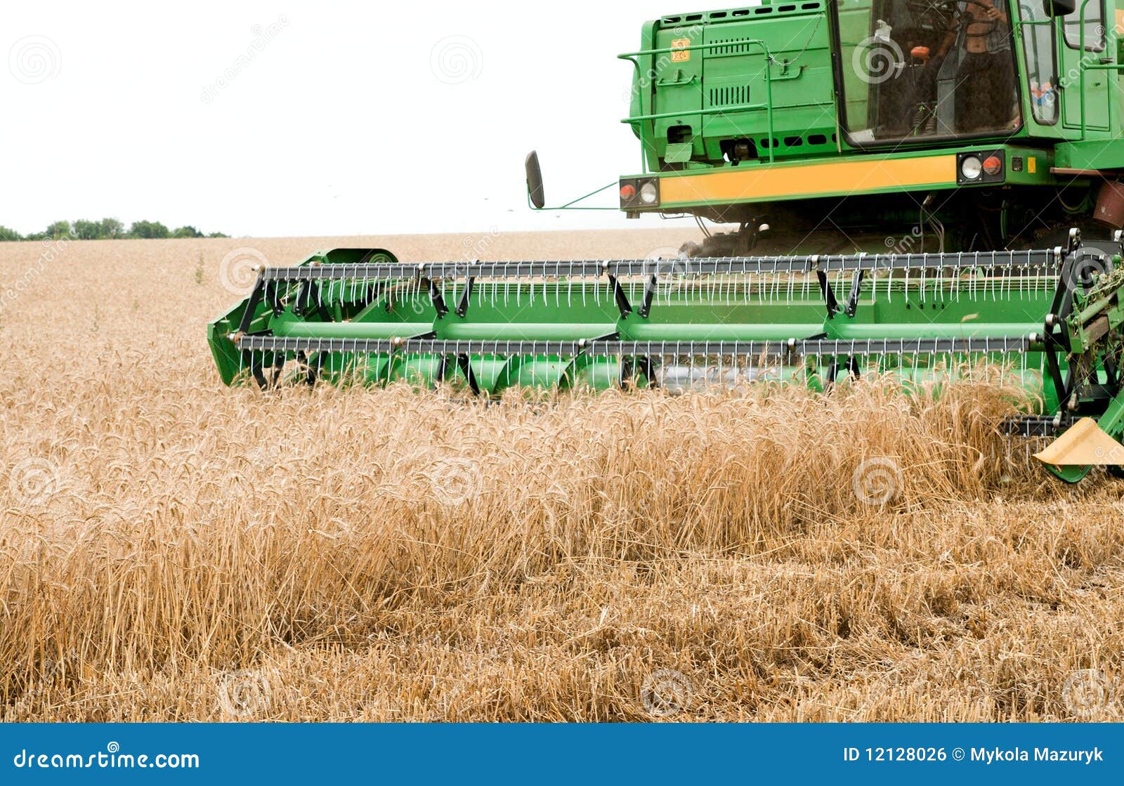 Harvester working stock photo. Image of driving, barley - 12128026