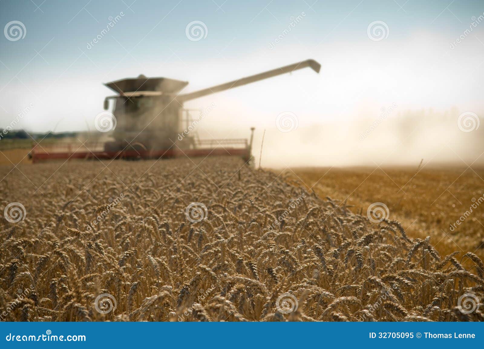 Harvesting stock image. Image of countryside, grain, reaper - 32705095