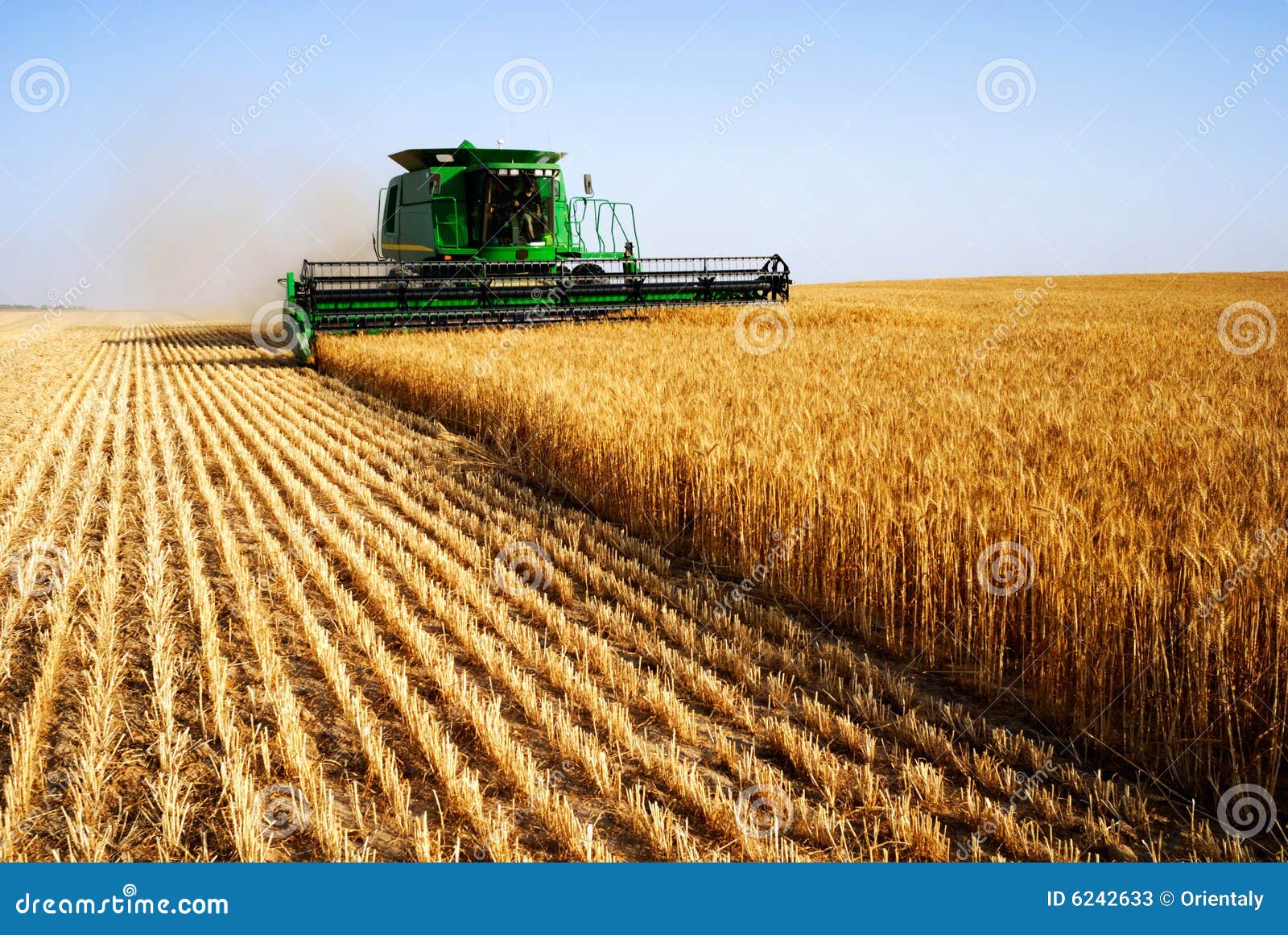 Harvesting combine stock image. Image of gold, harvest - 6242633