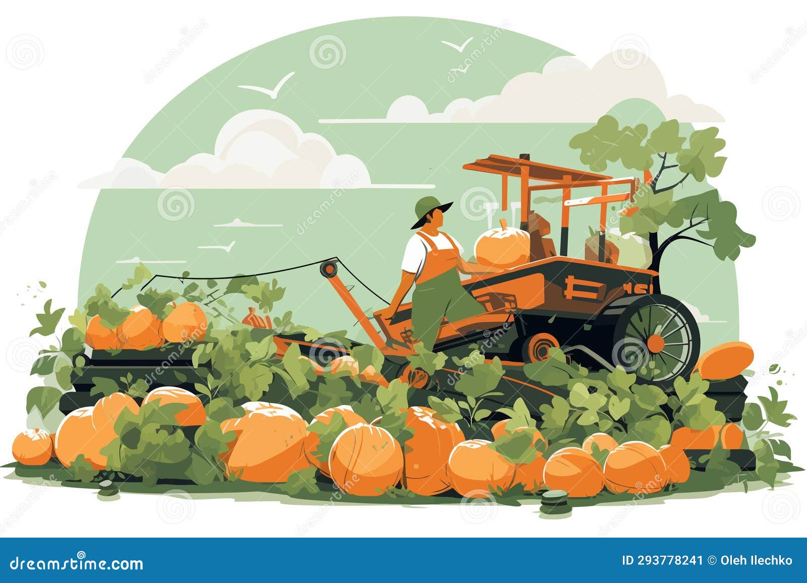 Harvesting Crops Vector Flat Minimalistic Isolated Illustration Stock ...