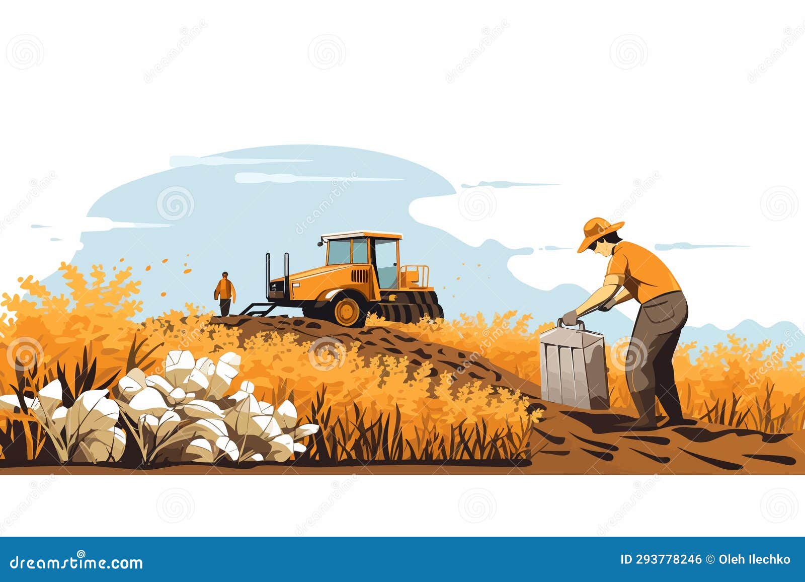 Harvesting Crops Vector Flat Minimalistic Isolated Illustration Stock ...