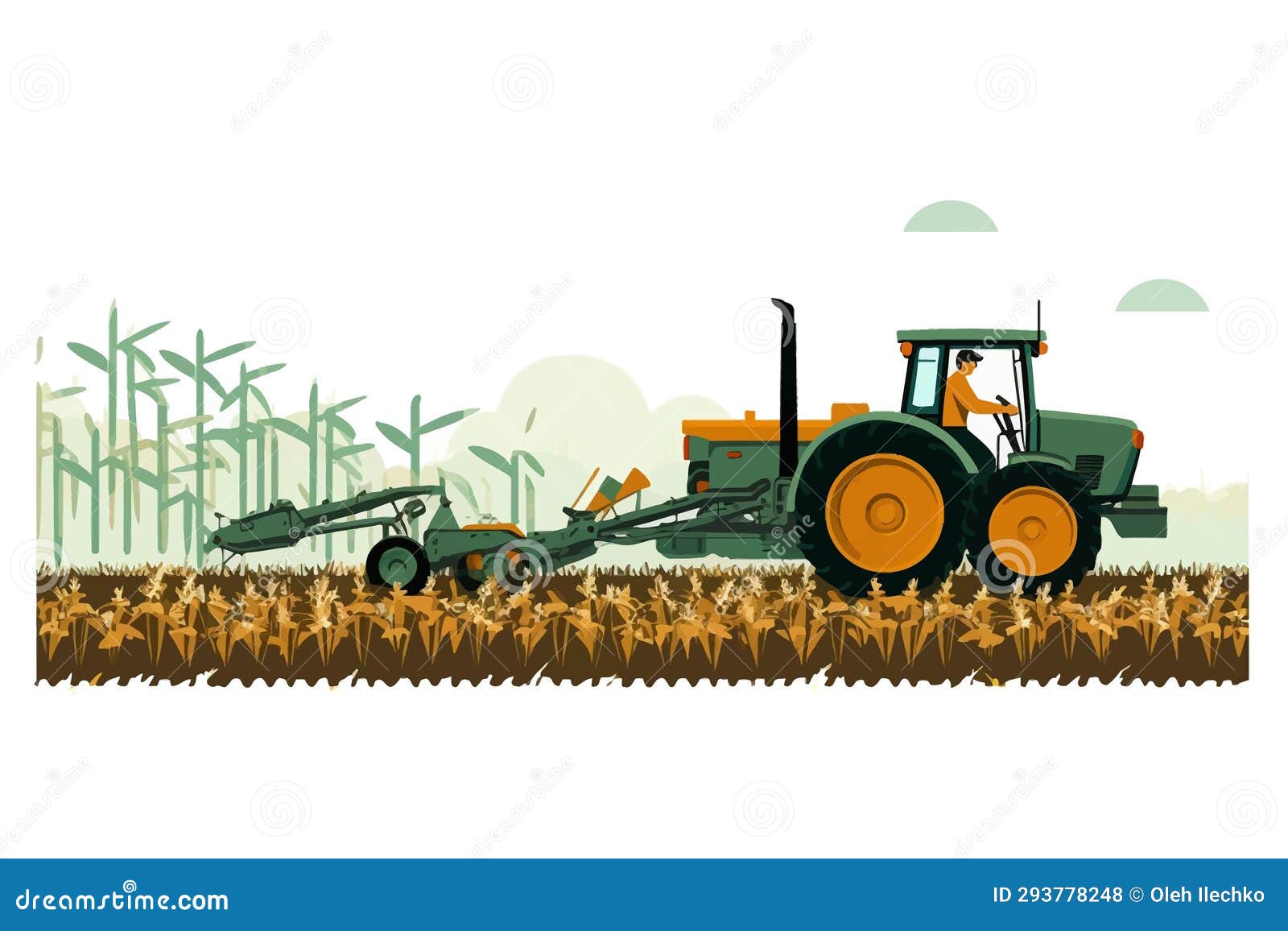 Harvesting Crops Vector Flat Minimalistic Isolated Illustration Stock ...