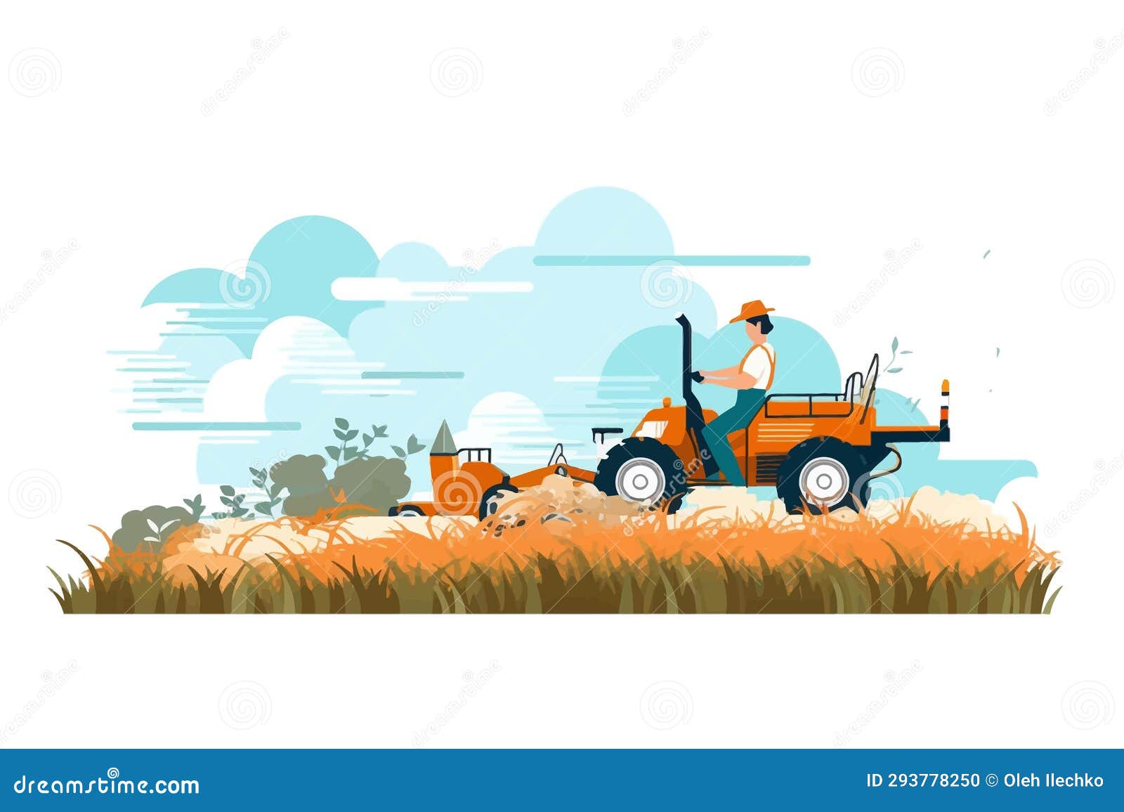 Harvesting Crops Vector Flat Minimalistic Isolated Illustration Stock ...
