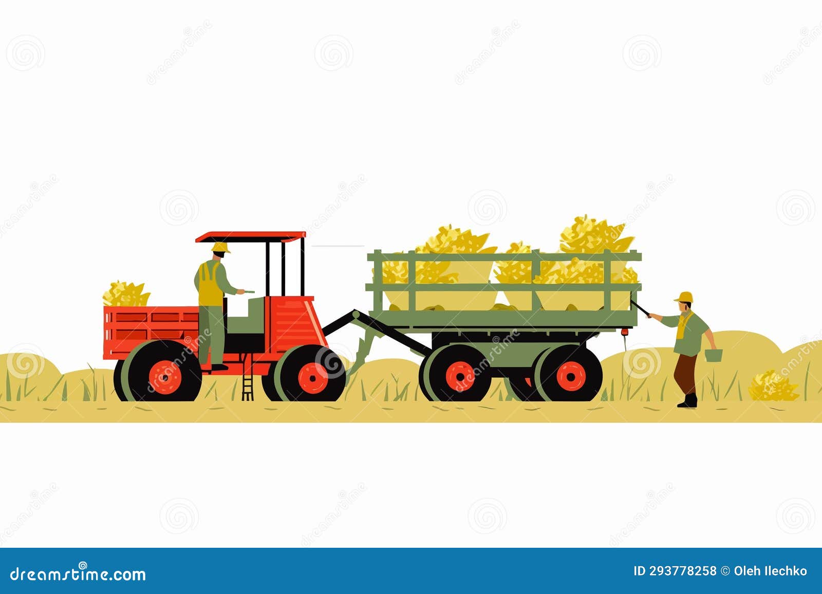 Harvesting Crops Vector Flat Minimalistic Isolated Illustration Stock ...
