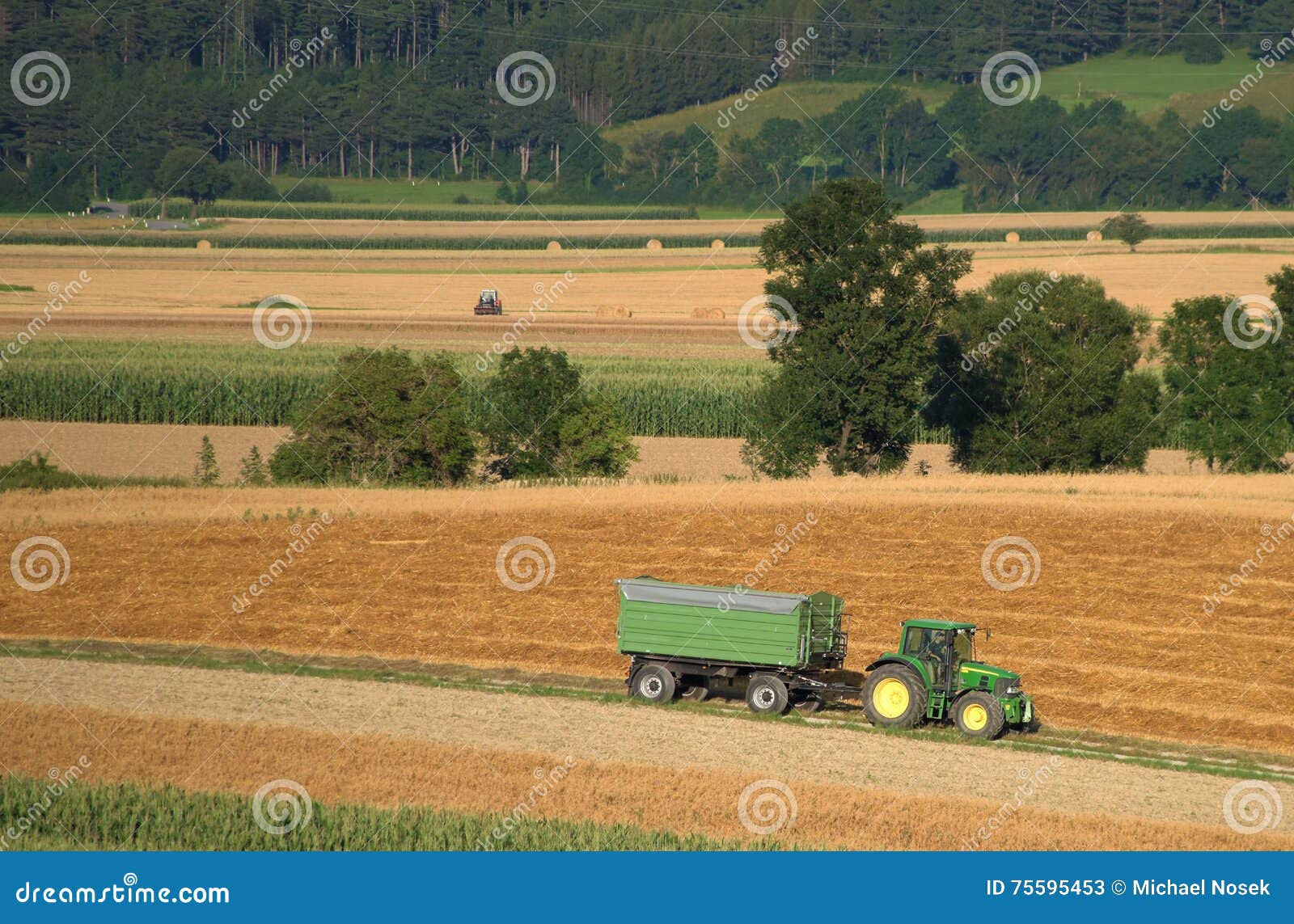 Harvesting of Field in Austria Countryside Editorial Stock Photo ...