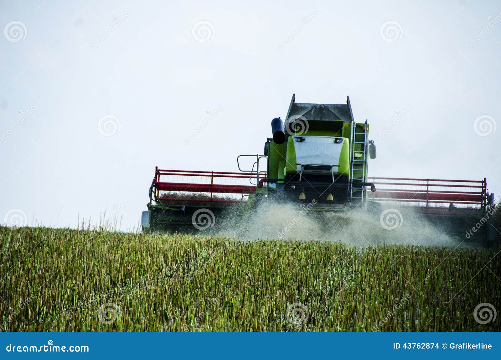 Harvesting Machine in the Field Stock Photo - Image of harvesting ...