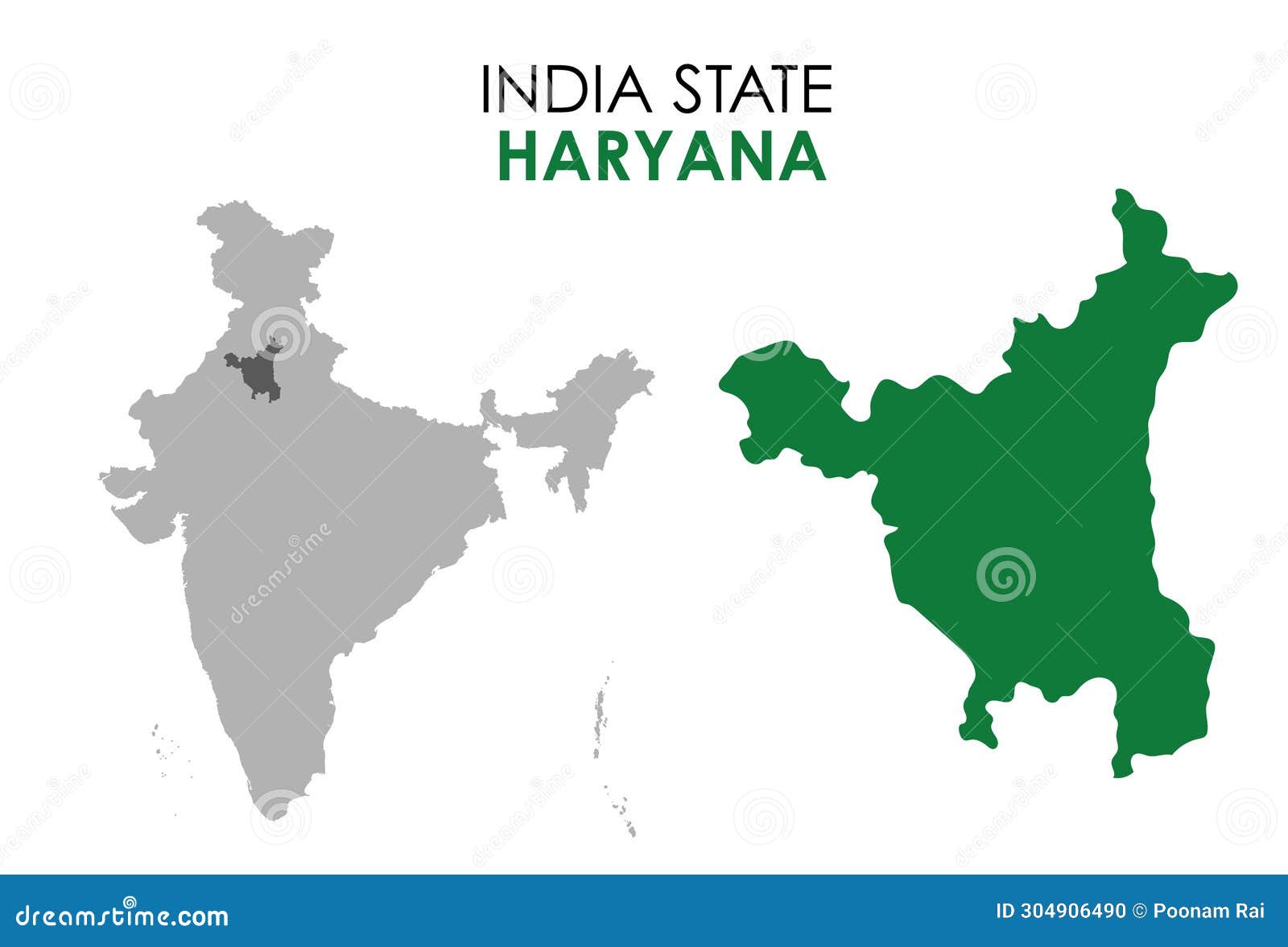 Haryana Map of Indian State. Haryana Map Vector Illustration Stock ...