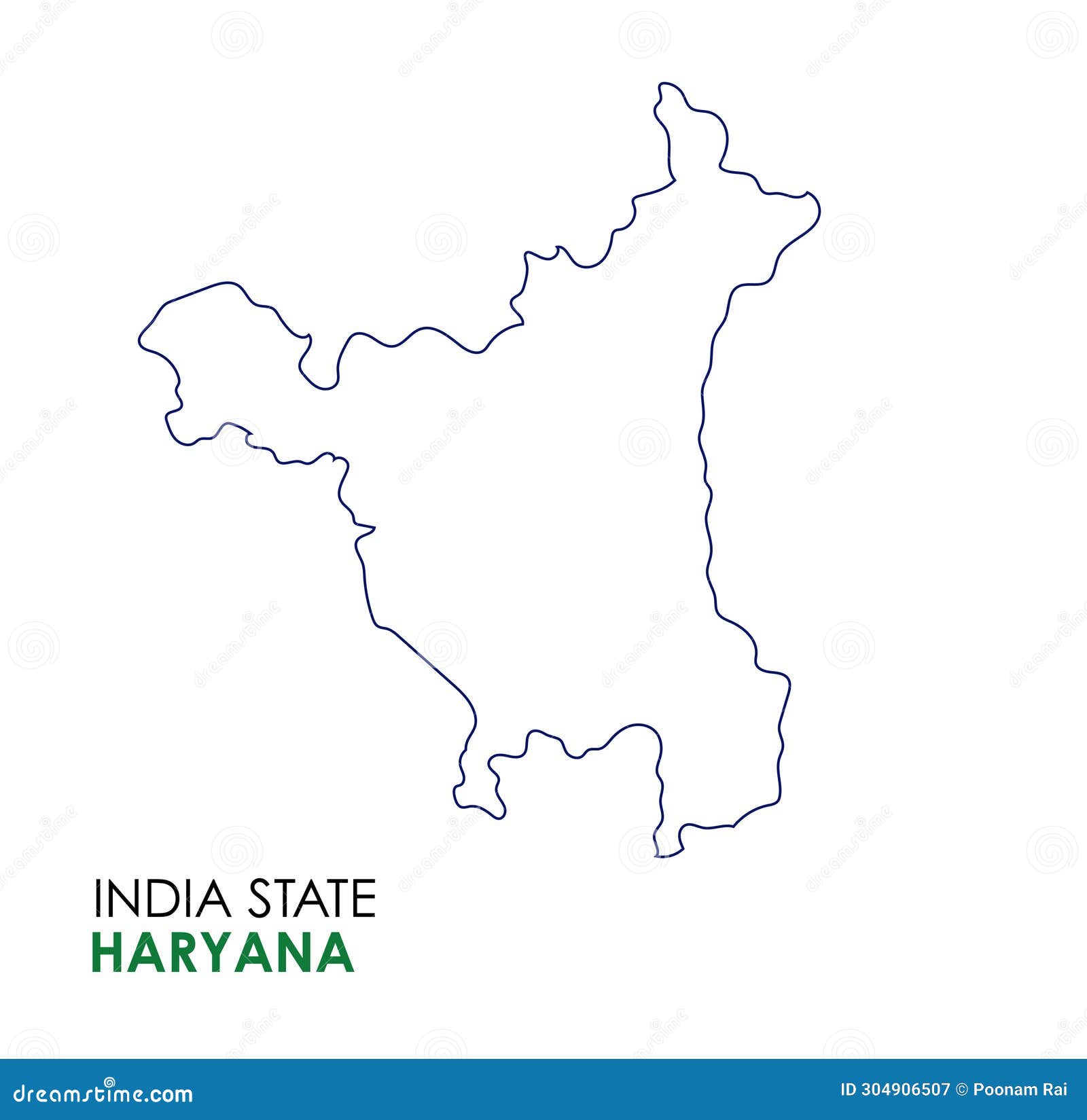 Haryana Map Of Indian State. Haryana Map Vector Illustration. Haryana ...
