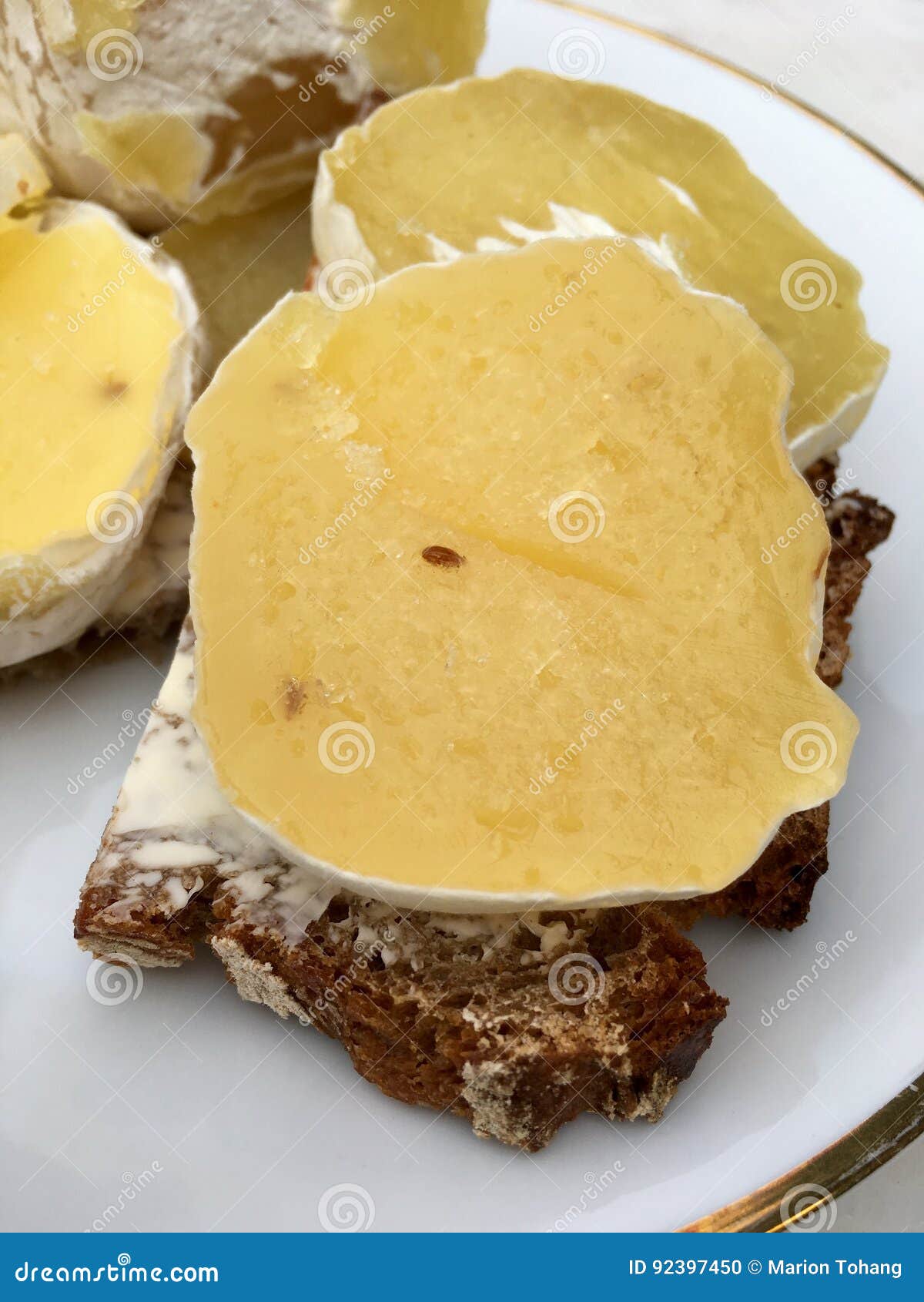 Harz cheese on fresh bread stock photo. Image of diet - 92397450