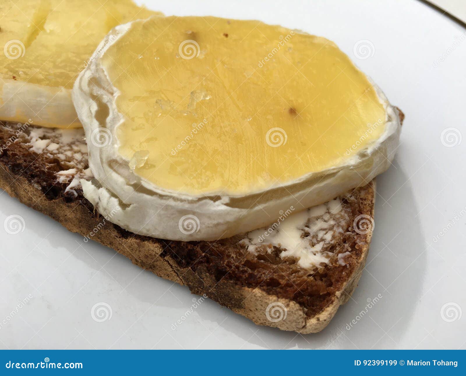 Harz cheese on fresh bread stock image. Image of delicacy - 92399199