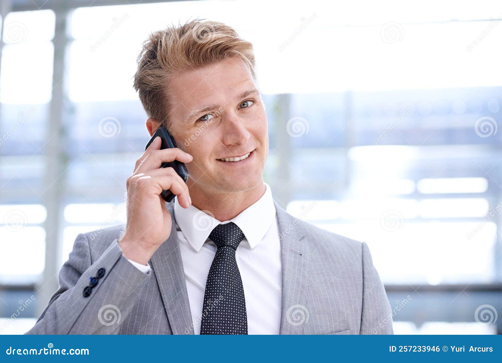 He Has a Drive for Business. a Young Businessman Standing in the ...