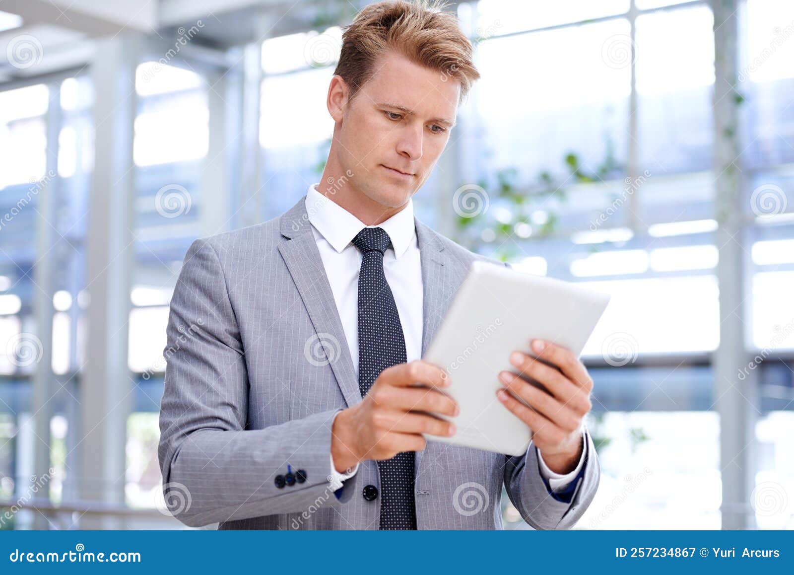 He Has a Drive for Business. a Young Businessman Standing in the ...