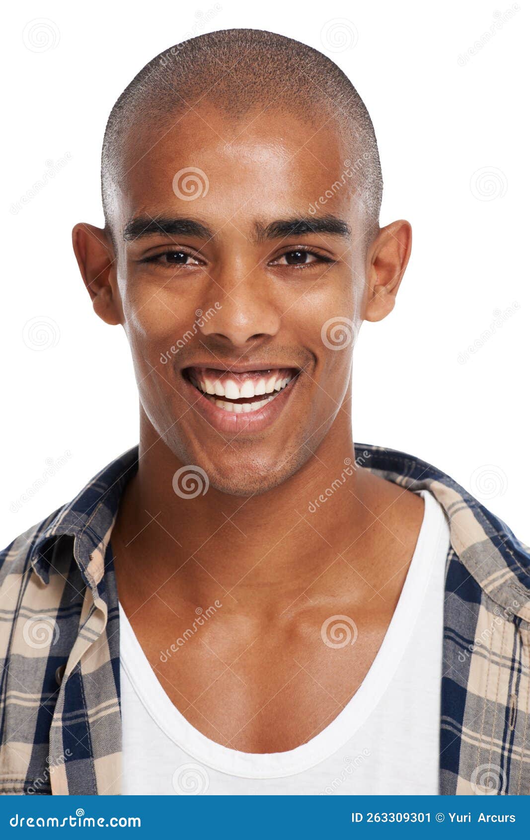 He Has that Great Smile. Studio Shot of a Handsome Young Man Isolated ...